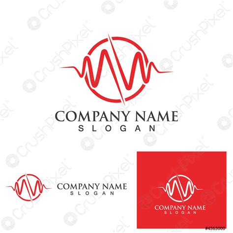 Heart Beat Hopital Logo Vector Template Stock Vector 4363000 Crushpixel