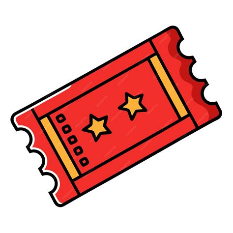 Red Raffle Ticket Clipart Vector Art And Illustration Premium Ai