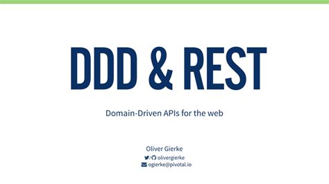 Ddd And Rest — Domain Driven Apis For The Web Speaker Deck