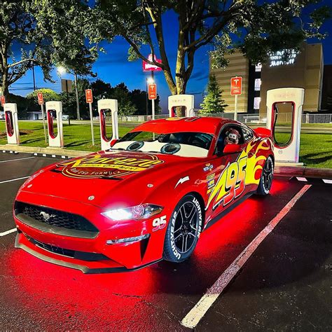 2024 Ford Mustang Gt Transformed Into A Real Life Lightning Mcqueen