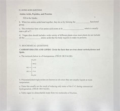 Solved answer questions IV. b through d (give the | Chegg.com