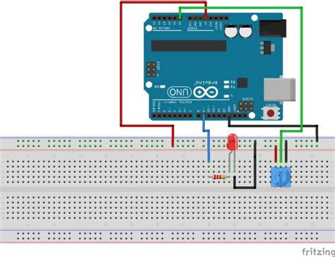 Adjust Light Intensity LED Dimmer Circuit Potentiometer Control