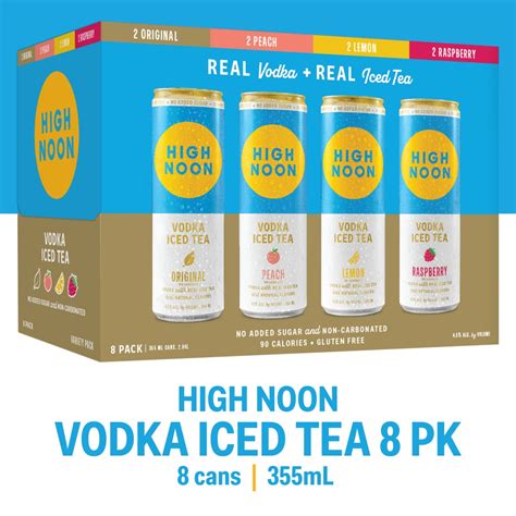 High Noon Vodka Iced Tea Variety Pack 8 Cans 355 Ml Kroger