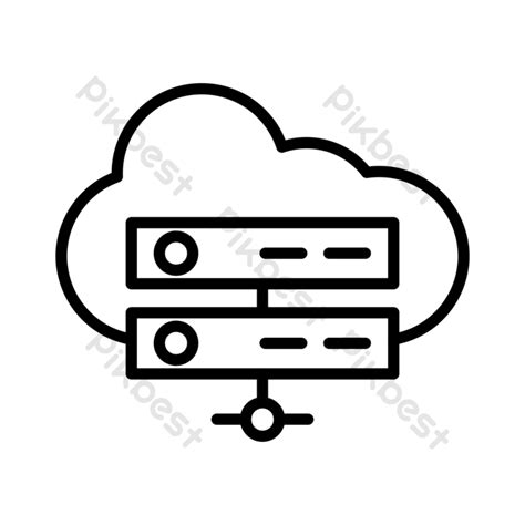 Server Icon Line Vector Png Images Ai Free Download Pikbest
