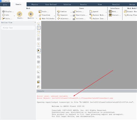 An Error Is Reported After Ansys Fluent 2020r1 Starts · Issue 2725