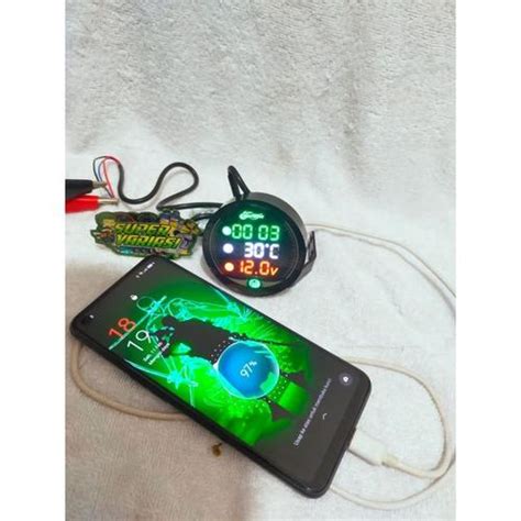 Jual Voltmeter Digital Bulat 3in1 Usb Bracket Spion Voltmeter