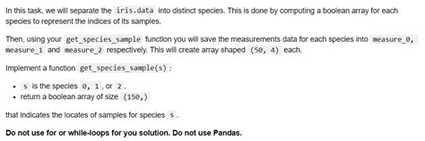 Solved Knowing That The Iris Dataset Has These Features