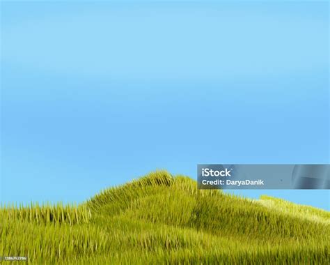 언덕 3d 렌더링 아름다운 계곡 부활절 배경 복사 공간 녹색 잔디 필드입니다 잔디밭의 풍경 녹색 언덕 3d 일러스트 3차원 형태에 대한 스톡 사진 및 기타 이미지 Istock