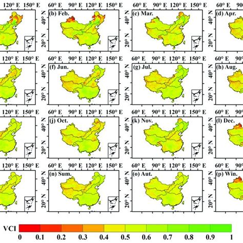 Illustrates The Spatial Patterns Of Vegetation Drought In Different Download Scientific Diagram