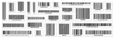 premium vector set of product barcodes identification tracking code