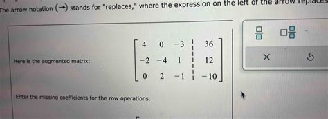 Solved The Arrow Notation → Stands For Replaces Where The