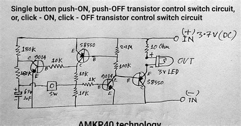 Circuit diagram for push button switch
