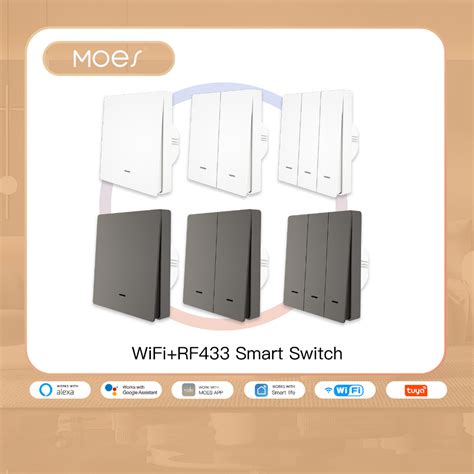 wifi smart push button switch neutral wire require ！ 2 way rf433 wall