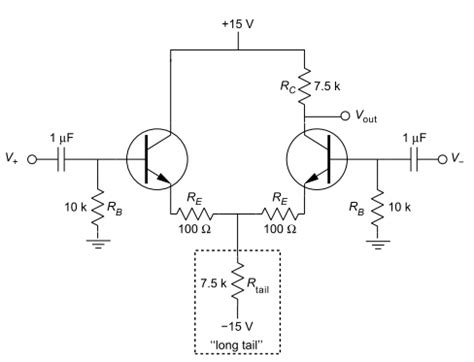 How To Choose Bias Resistors For Long Tailed Pair