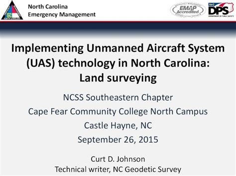 Pdf Implementing Unmanned Aircraft System Uas Technology In · 9262015 · North Carolina