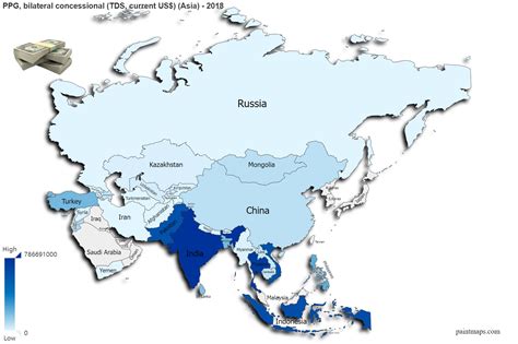 Ppg Bilateral Concessional Tds Current Usdollar On Asia Map