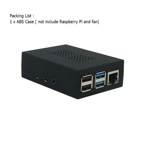Raspberry Pi 4 Model B Abs Case Black Plastic Prec Grandado