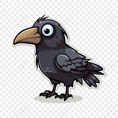 귀여운 만화 까마귀 머리 상표 Png 일러스트 무료 다운로드 Lovepik