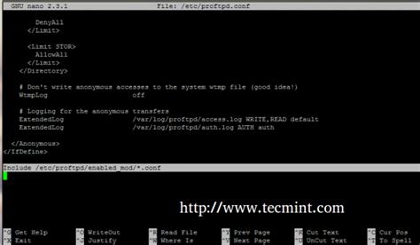 Enable Anonymous Account For Proftpd Server In RHEL CentOS 7