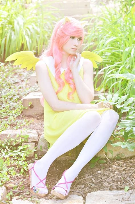 1136098 Safe Artistithili3n Fluttershy Human Clothes Cosplay