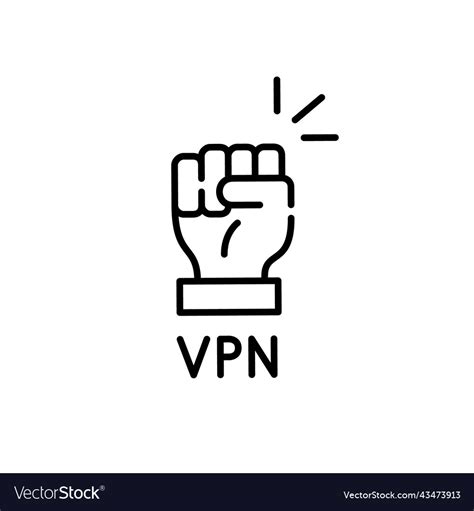 Vpn Icon Pixel Perfect Editable Stroke Line Vector Image