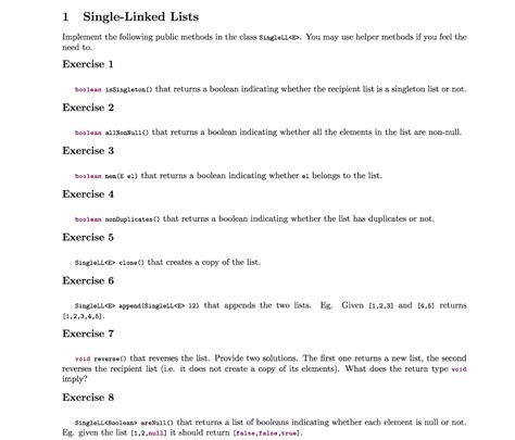 Solved 1 Single Linked Lists Implement The Following Public