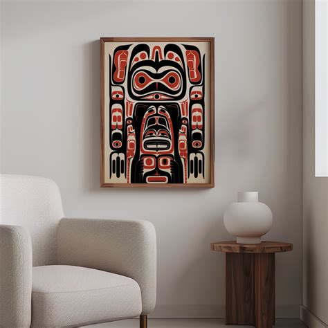 Printable Indigenous Bear Native Art Pacific Northwest Formline Art Traditional Haida Tlingit