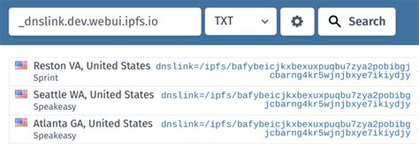 subdomain for the dnslink record