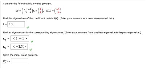 Solved Consider The Following Initial Value Problem X