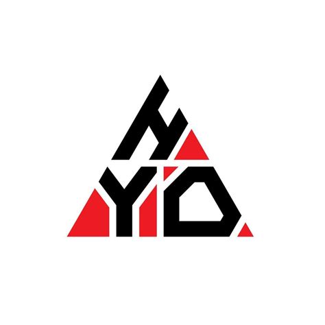 HYO Triangle Letter Logo Design With Triangle Shape HYO Triangle Logo Design Monogram HYO