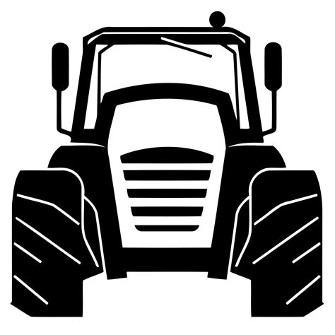 Tractor Vehicle In Front View 22916969 Vector Art At Vecteezy