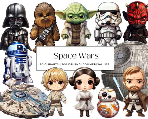 Star Wars Clipart Iconic Characters And Symbols For Creative Projects