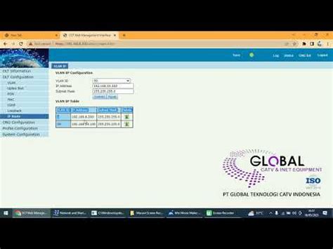VIDEO TUTORIAL SETTING OLT GPON GLOBAL 1 PORT YouTube