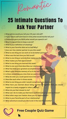 25 Intimate Questions To Ask Your Partner Romantc Intimate Questions