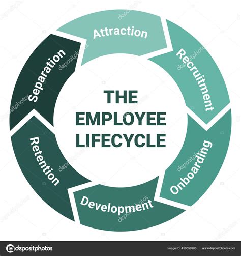 Employee Lifecycle Management Scheme Methodology Circle Diagram Attraction Recruitment
