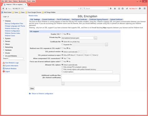 adding webmin to manage a raspberry pi trybotics