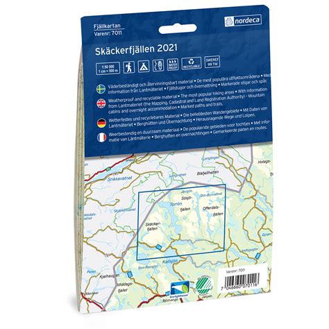 Skäckerfjällen Svensk Fjellkart Kart