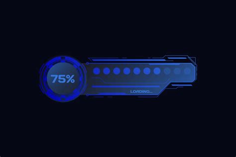 Hud Futuristic Progress Bar Sci Fi Graphic By Muhammad Rizky Klinsman · Creative Fabrica