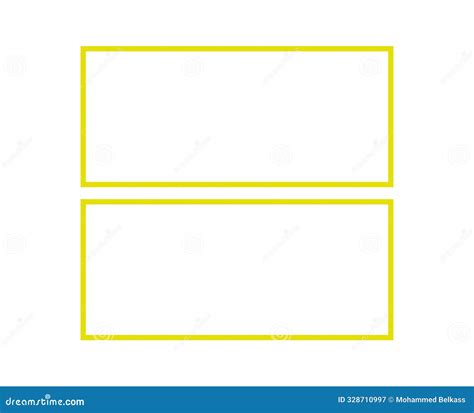 Rectangle Geometric Shapes Outline Yellow Stroke Symbol Stock Vector Illustration Of Cover