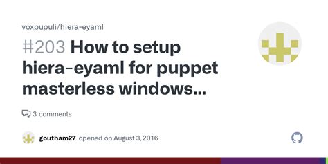How To Setup Hiera Eyaml For Puppet Masterless Windows Servers Issue Voxpupuli Hiera
