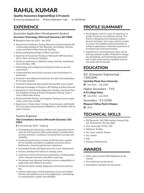 Rahul Cv 1 Pdf Software Testing Selenium Software