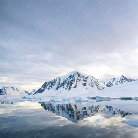 Premium Photo A Remote Arctic Wilderness With Icy Landscapes And