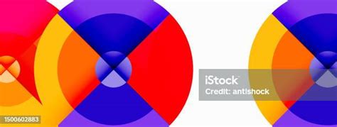 서클 트렌디한 최소한의 기하학적 추상 배경 배경 화면 배너 배경 카드 책 그림 방문 페이지에 대 한 벡터 일러스트 레이 션 기하 도형에 대한 스톡 벡터 아트 및 기타 이미지