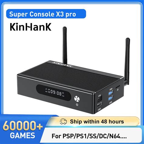 คอนโซลวิดีโอเกมย้อนยุค Kinhank Super Console X3 Pro 60000 เกมสำหรับ Ps1 Psp Ss N64 Dc Arcade