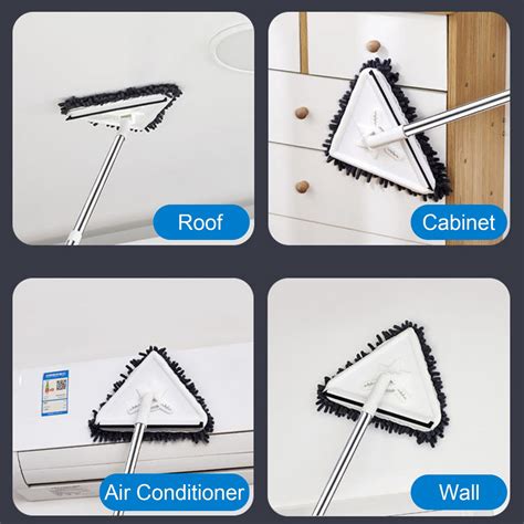 Badu Bg Триъгълник Дълбоко почистващ моп за стени 360 градуса Въртящ се Регулируем триъгълен