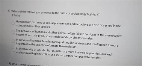 Solved Which Of The Following Arguments Do The Critics Of Chegg Com