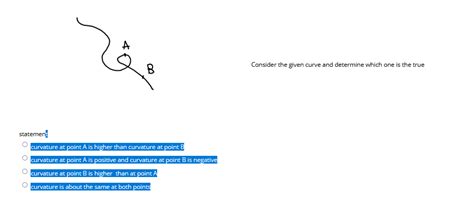 Solved А A B Consider the given curve and determine which Chegg