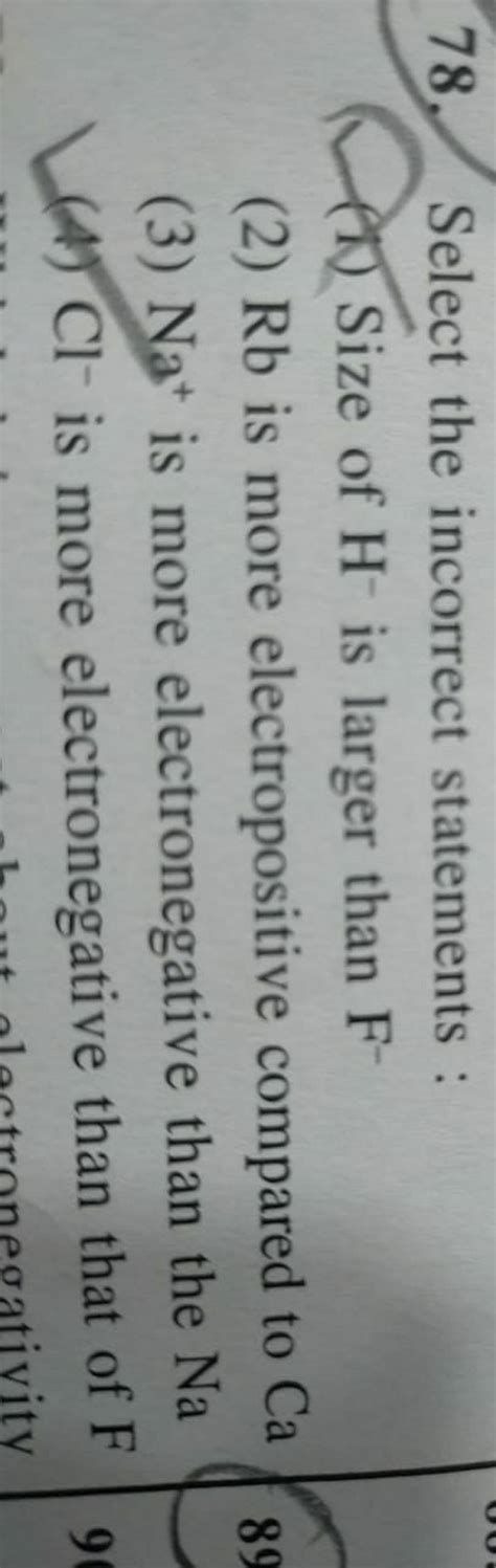 Select The Incorrect Statements Filo