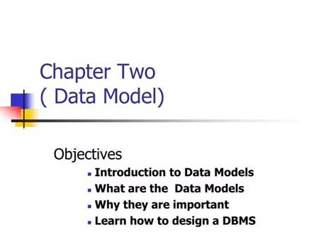Ppt Chapter Two Data Model Powerpoint Presentation Free Download