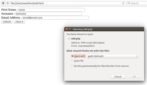 Introducing Data In A Postgresql Database With Html Php Ubuntu
